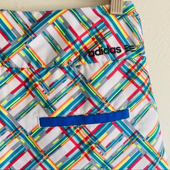 adidas | Skirts | Adidas Neon Plaid Golf Skirt | Poshmark